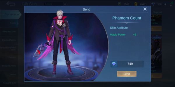 Buy Skin Phantom Count (Special Skin Cecilion) Mobile Legends 2315856 ...