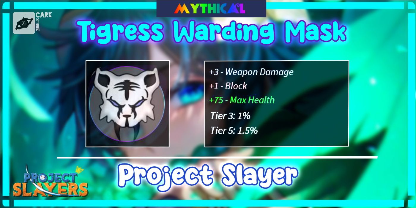 Beli Item Tigress Warding Mask ( Mhytic ) - Project Slayers Roblox ...