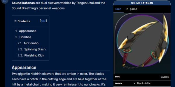 Beli Item Sound Katanas / Cleavers (Mythic) Project Slayers / PS Roblox ...