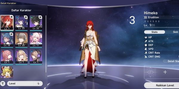 Beli Akun STARTER HSR : HIMEKO 03 Honkai: Star Rail Terlengkap dan ...