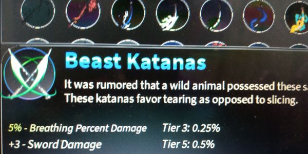 Buy Item Beast Katanas - Project Slayer RBL 2360927 | itemku