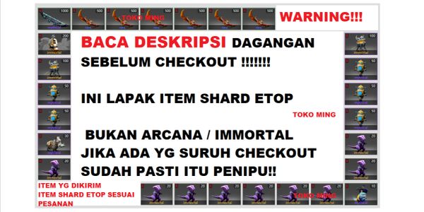 Buy Item Ready Trade PAKET ITEM DOTA 400$ (5ETOP, ETOPFUN, ETOP, SHARD ...