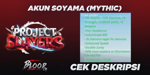 Beli Akun Akun Starter Project Slayers - Soyama (Mythic) Roblox ...