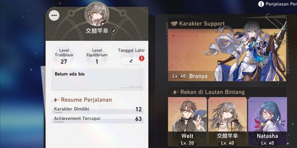 Buy Account BRONYA WELT STARTER ACCOUNT TL.27 ASIAN SERVER Honkai: Star ...