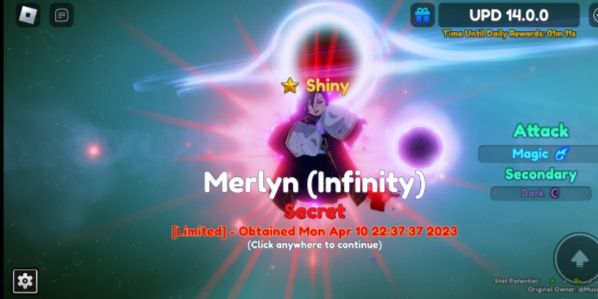 Buy Item Shiny Merlyn (Merlin) | Anime Adventure Roblox 2388933 | itemku