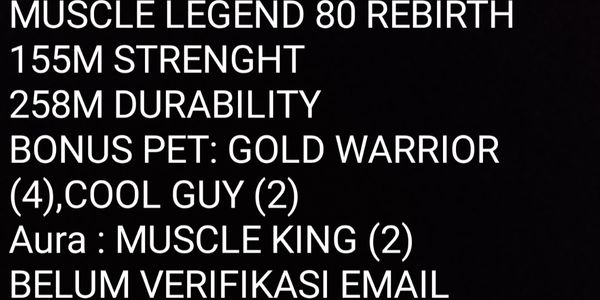 Buy Akun Akun 80 Rebirth - Muscle Legend Roblox 2396665 | itemku Indonesia