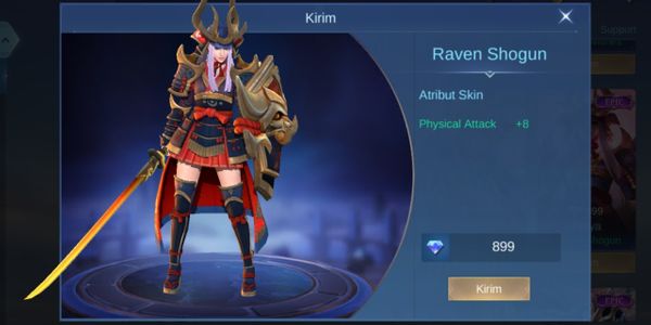 Buy Skin Raven Shogun (Epic Skin Freya) Mobile Legends 2370257 | itemku