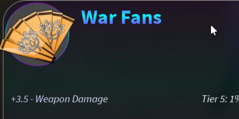 Buy Item War Fan | Project Slayer Roblox 2369224 | itemku