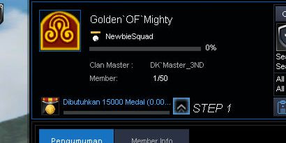 Buy Clan CLAN NEWBIE UNIQUE LOGO "GOLDEN OF MIGHTY" -CMDK Point Blank ...