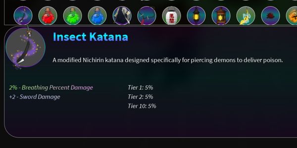 Buy Item Insect Katana - Project Slayers RBL 2371451 | itemku