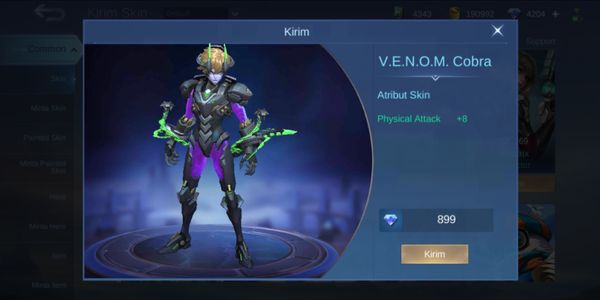 Buy Skin V.E.N.O.M. Cobra (Epic Skin Dyroth) Mobile Legends 2372047 ...
