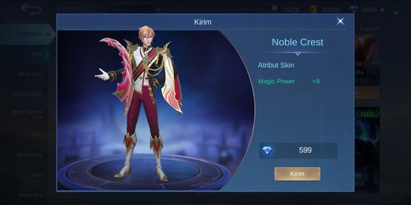 Buy Skin Noble Crest (Elite Skin Aamon) Mobile Legends 2403591 | itemku