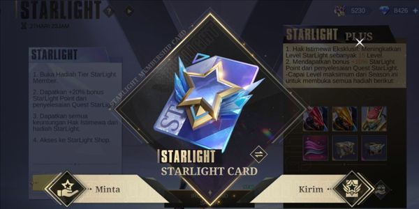 Beli Gift Item (7 Hari) Starlight Card Mobile Legends Terlengkap dan ...