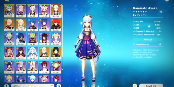 Beli Akun Ayaka SIGNATURE, kazuha SIGNATURE, eula, tighnari, jean ...