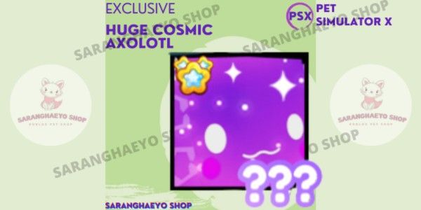 Beli Pet Exclusive HUGE COSMIC AXOLOTL Pet Simulator X Roblox ...