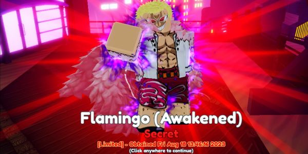 Beli Item Flamingo (Awakened) - Anime Adventures | Doflamingo One Piece ...