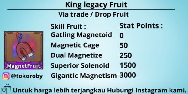 Buy Item Magnet Fruit (King Legacy) Roblox 2472863 | itemku