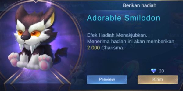 Buy Gift Item Adorable Smilodon Mobile Legends 2490845 | itemku