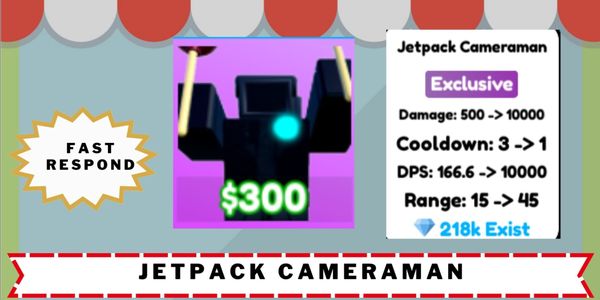 Beli Cameraman (Exclusive) Jetpack Cameraman | Toilet Tower Defense ...