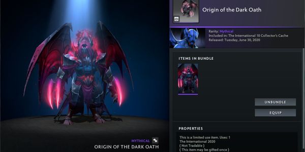 Beli Item Gift Origin of the Dark Oath (Bundle Night Stalker Collector ...