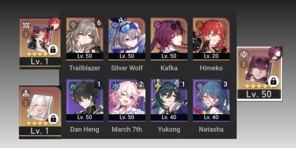 Buy Account Kafka Signature+Silver Wolf+Himeko Signature+LC Clara [ASIA ...