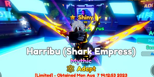 Beli Item Shiny Harribu (Shark Empress) Evo - Anime Adventure Roblox ...