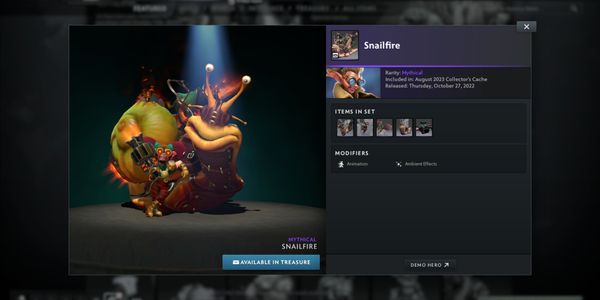 Buy Item Gift Snailfire (Very Rare Cache 2023) Snapfire Dota 2 2484349 ...