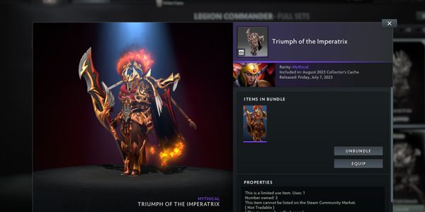 Beli Item Gift Triumph of the Imperatrix (Legion Commander Set August ...