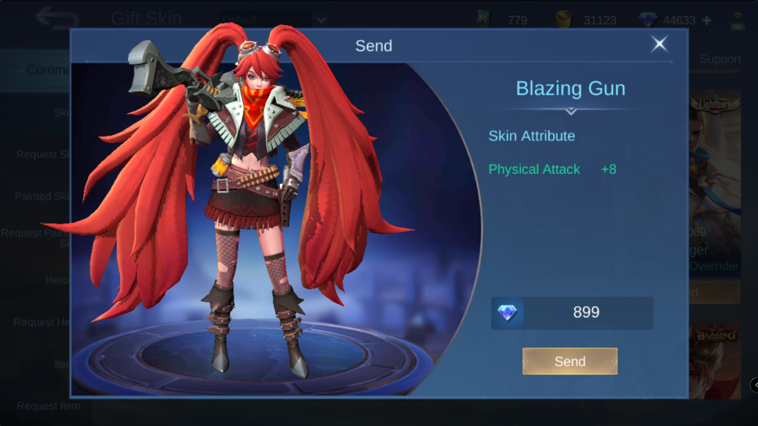 Buy Skin Blazing Gun (Epic Skin Layla) Mobile Legends 2984115 | itemku