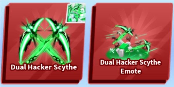 Beli Limited Swords Dual Hacker Scythe with Finisher Set (Sword, Emote ...