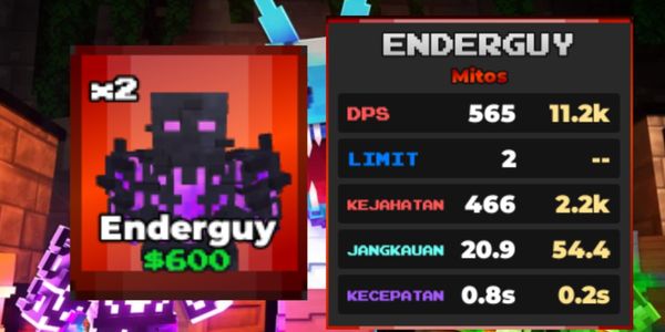 Buy Tower ENDERGUY -Pixel Tower Defense (MYTHIC) Pixel Tower Defense 3008767 | itemku