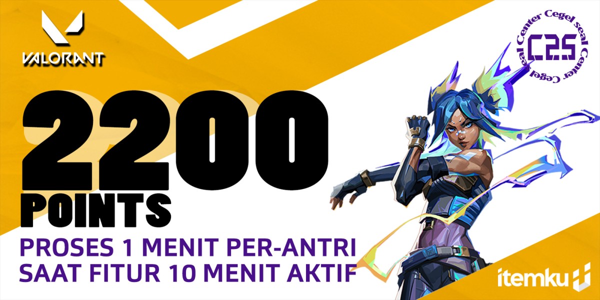 Buy Top Up 2200 Points Valorant 3009200 | itemku