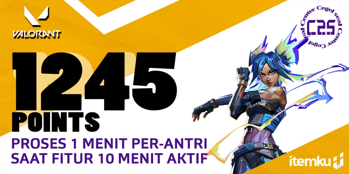 Beli Top Up 1245 Points Valorant Terlengkap dan Termurah Januari 2025 ...