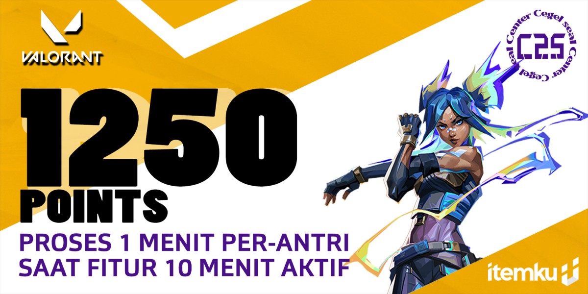 Beli Top Up 1250 Points Valorant Terlengkap dan Termurah Oktober 2024 ...