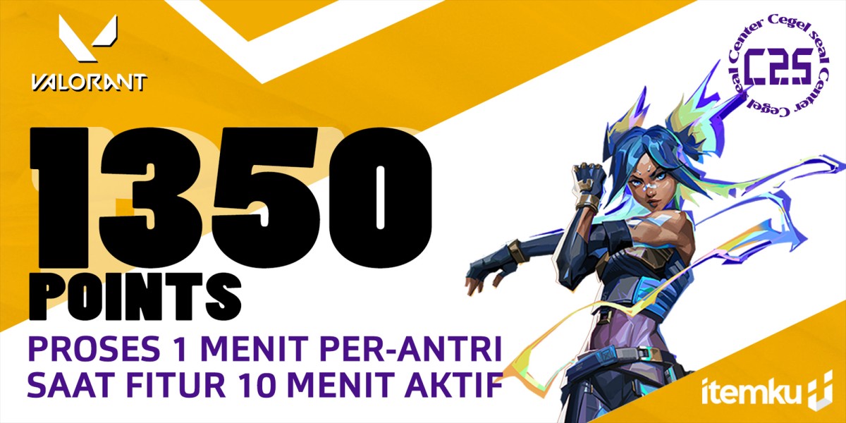 Beli Top Up 1350 Points Valorant Terlengkap dan Termurah Oktober 2024 ...