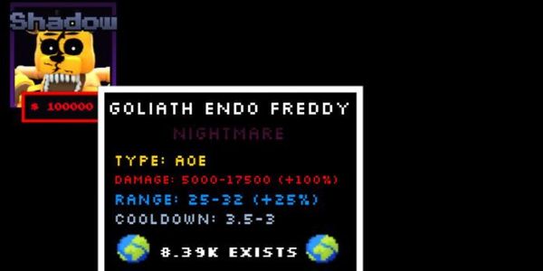Buy Tower Goliath Endo Freddy - Five Nights TD Five Night Tower Defense ...