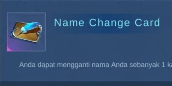 Buy Gift Item (7 Days) Name Change Card Mobile Legends 3011801 | itemku