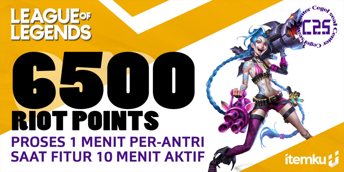 Beli Top Up 6500 RP League of Legends Terlengkap dan Termurah Oktober 2024 3010931 | itemku