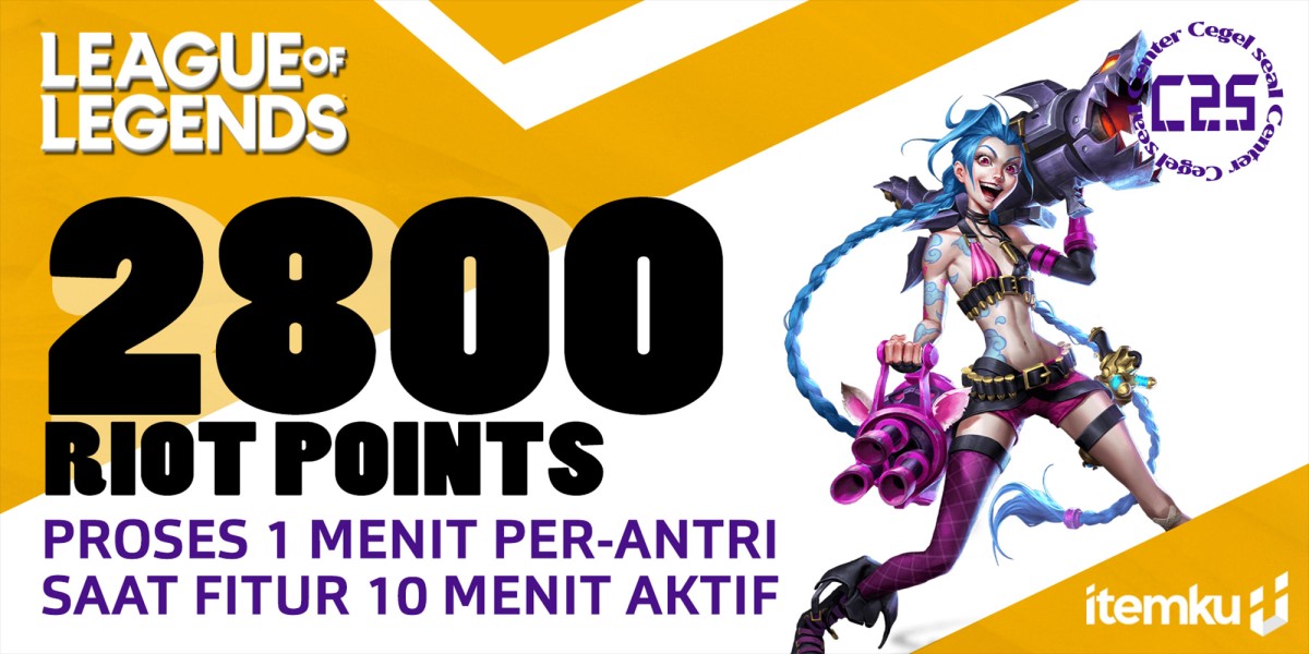 Buy Top Up 2800 RP League of Legends 3010939 | itemku