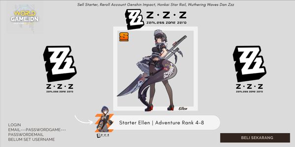 Beli Akun [Asia] Starter Ellen | Adventure Rank 4-8 Belle Mc [Female ...