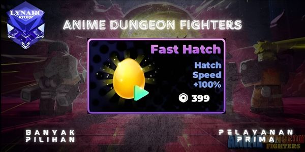 Beli Item Fast Hatch - Anime Dungeon Fighters Roblox Terlengkap dan ...