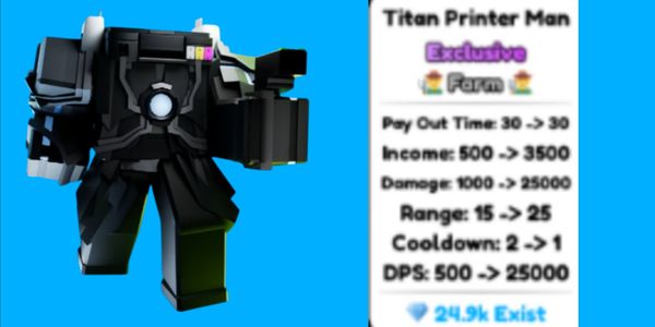 Buy Others Titan Printer Man Toilet Tower Defense 3013982 | itemku