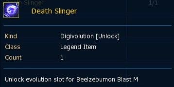 Buy Item Death Slinger Digimon Masters Online 3017762 | itemku