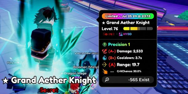 Beli Unit Grand Aether Knight ( Yuno Evo ) Anime Defenders Roblox ...