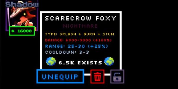 Buy Tower Scarecrow Foxy (Nightmare) - Five Night TD Five Night Tower ...