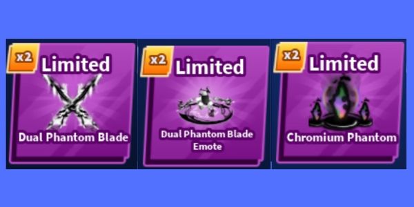 Beli Limited Swords Dual Phantom Blade Set (Sword, Emote, Explosion ...
