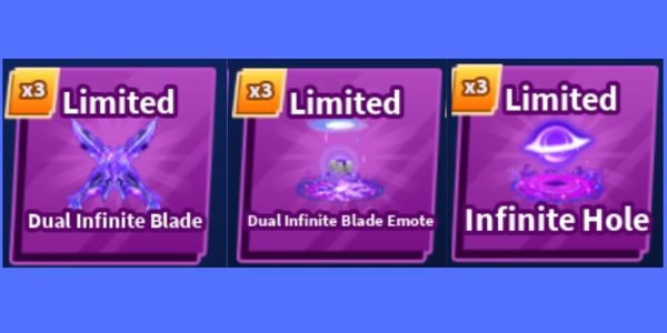 Buy Limited Swords Dual Infinite Blade Set (Sword, Emote, Explosion ...