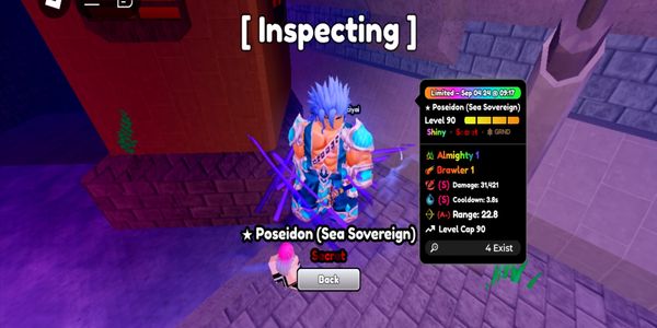 Buy Unit SHINY Poseidon (sea Sovereign) SSA Almighty - Anime Defenders ...