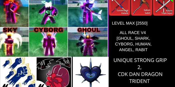 Buy Account Akun Blox Fruit Sanguine Art + All Race V4 Full Gear ...