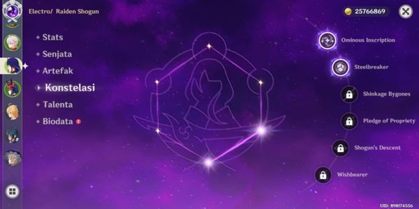 Beli Akun akun genshin raiden c2+signature +kazuha+signature well build ...